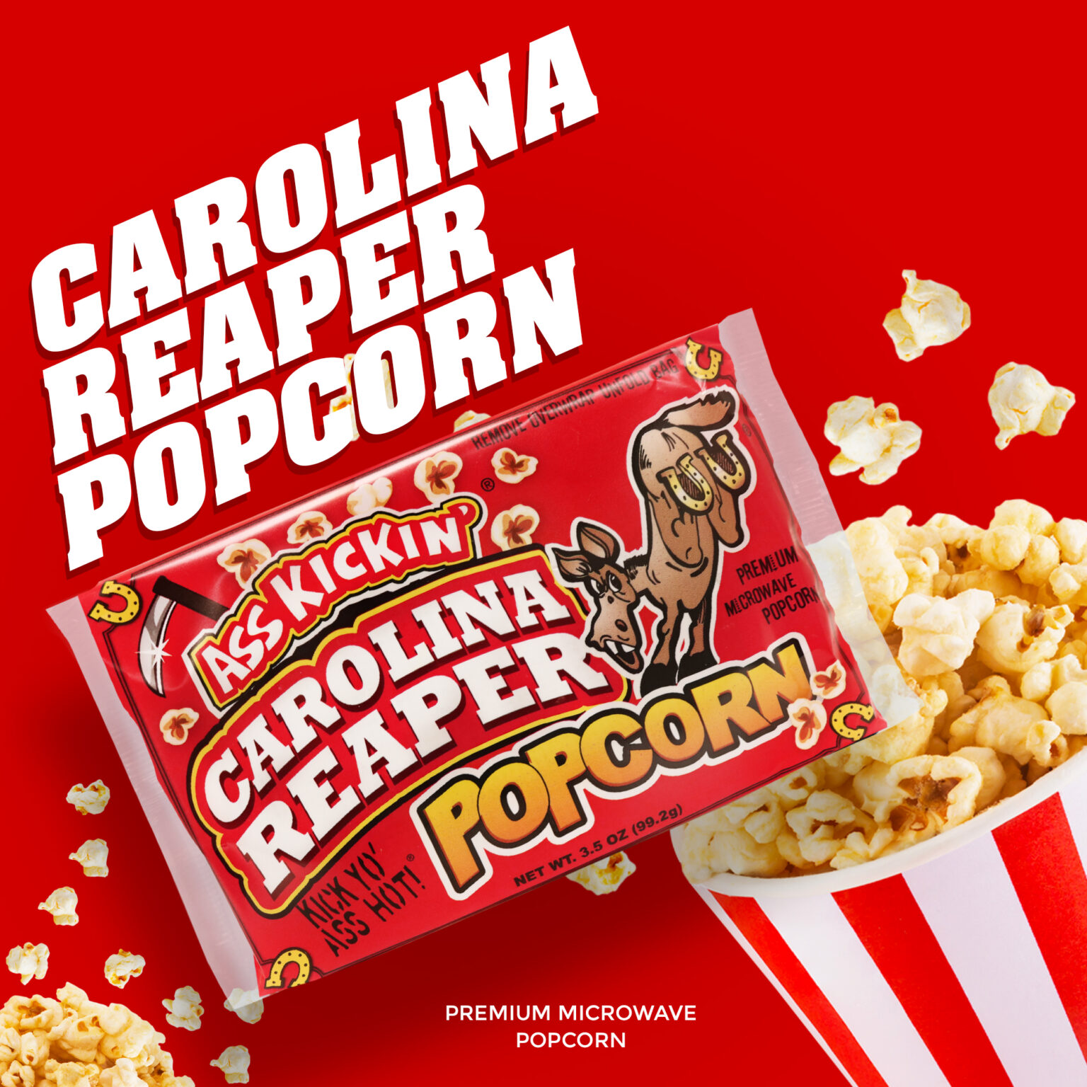 Ass Kickin' Carolina Reaper Pepper Microwave Popcorn - Ass Kickin'